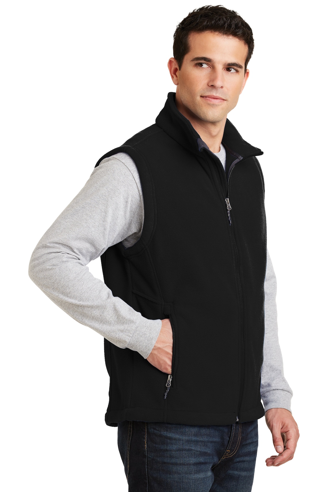 Custom Embroidery on Fleece Vest - Includes One 4in X 4in Embroidery ...