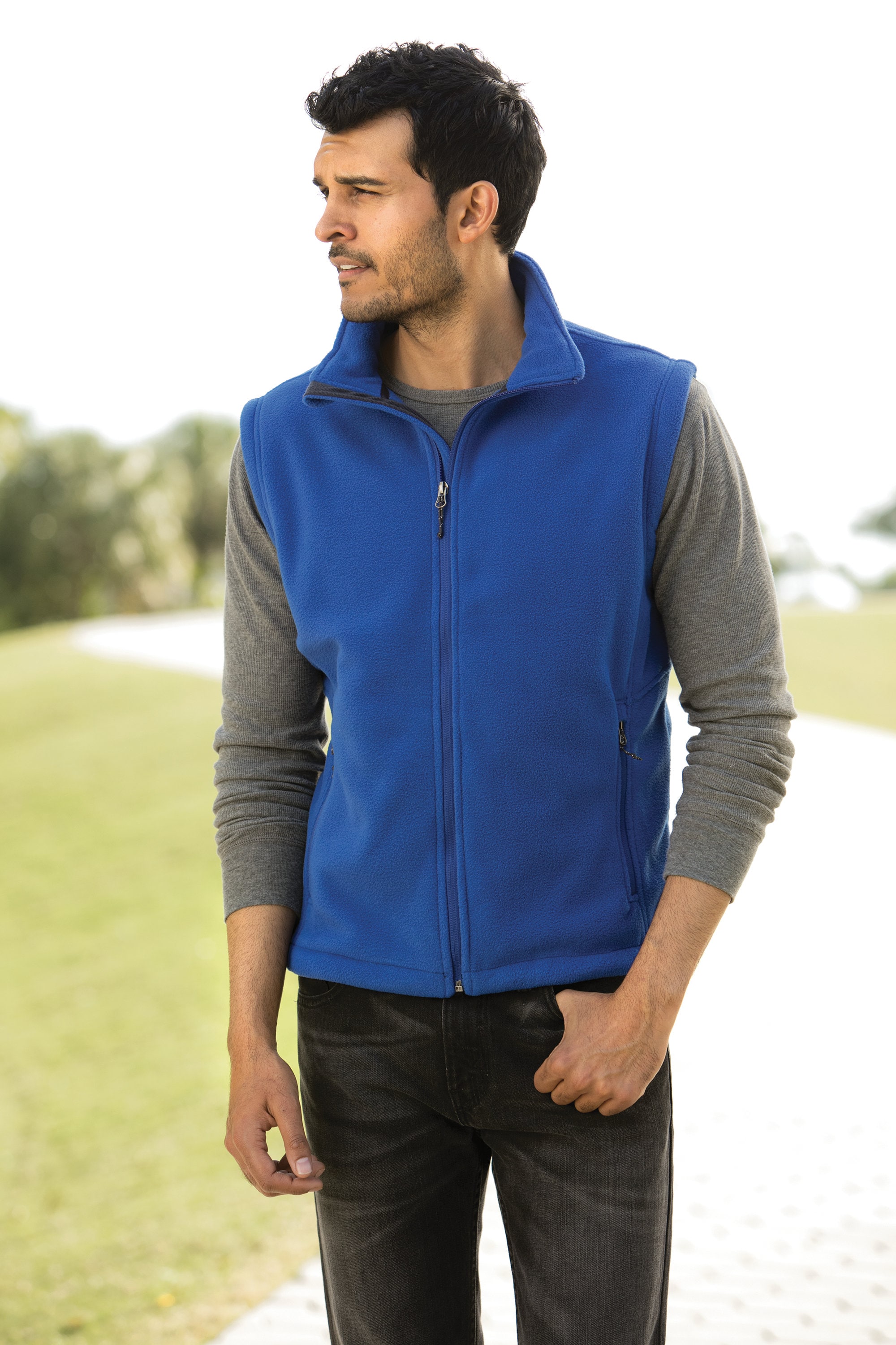 Custom Embroidery on Fleece Vest - Includes One 4in X 4in Embroidery ...