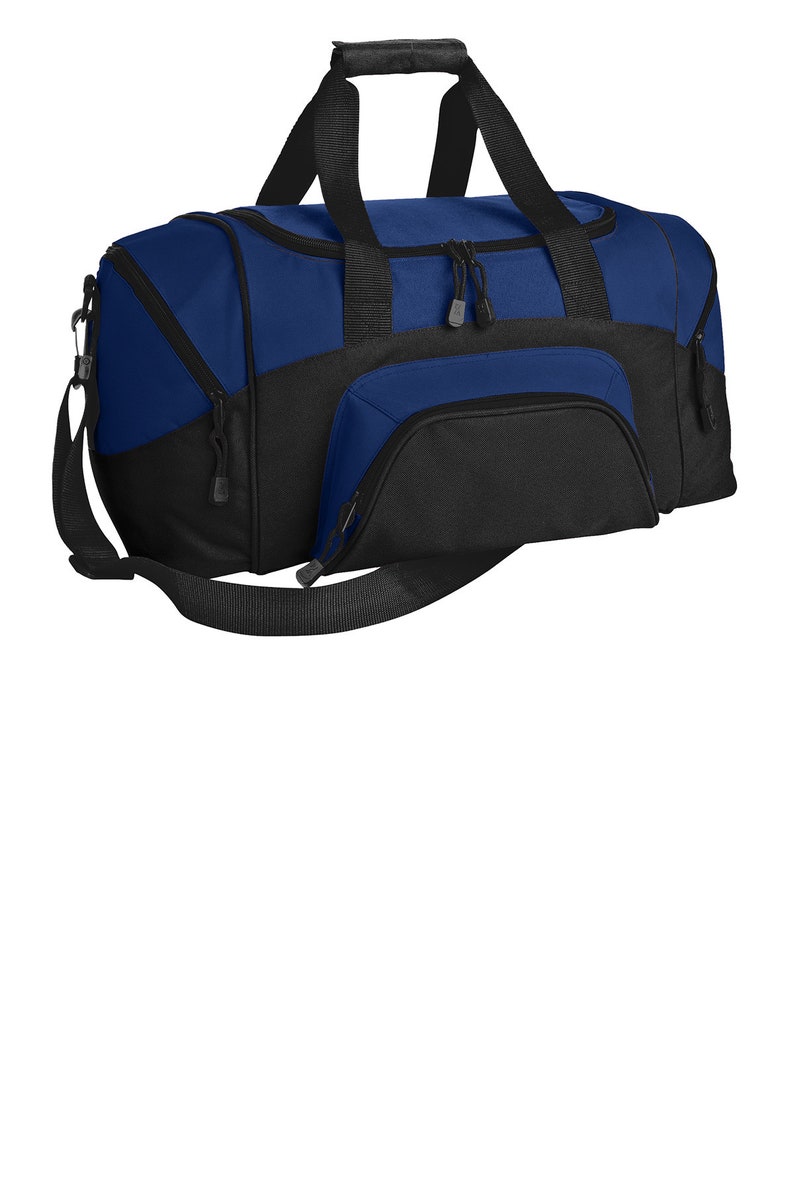Custom Embroidery on Small Colorblock Sport Duffel - Personalized ...