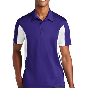 Custom Embroider Team Performance Polo Shirt - Two Tone Shirt ...