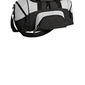 Custom Embroidery on Small Colorblock Sport Duffel - Personalized ...