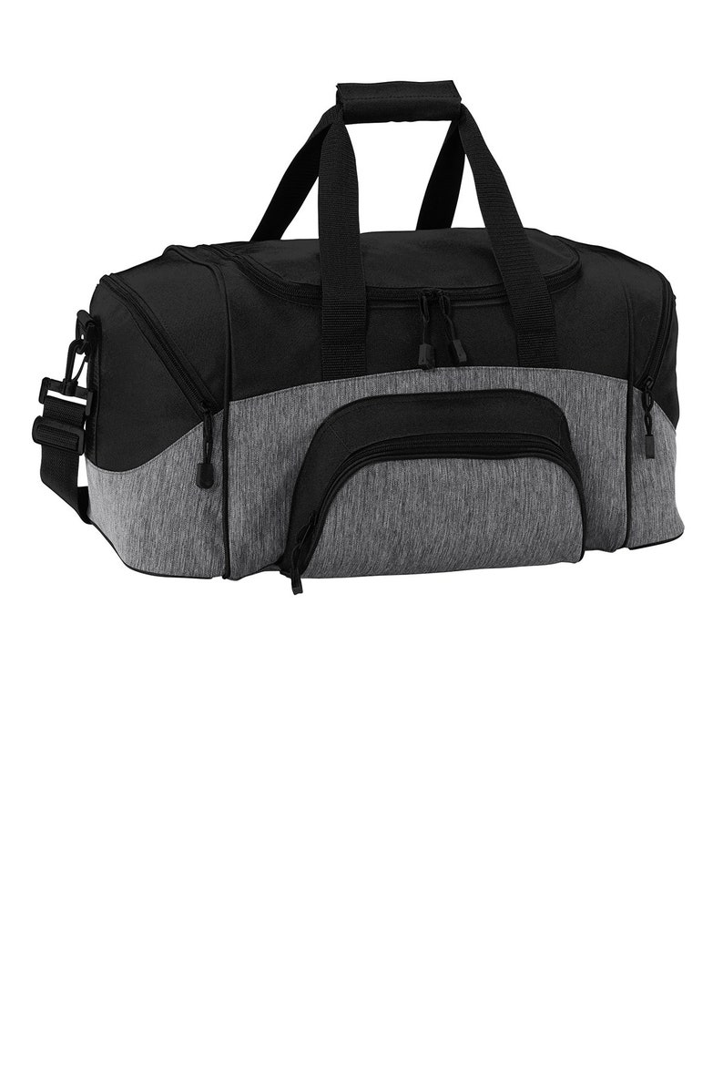 Custom Embroidery on Small Colorblock Sport Duffel - Personalized ...