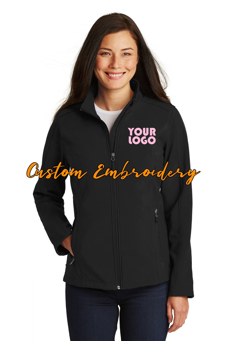 Custom Embroidery on Ladies Core Soft Shell Jacket - Etsy