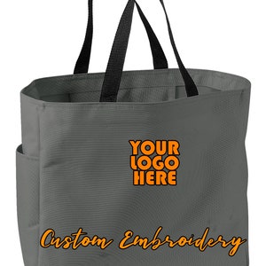 Custom Embroidered Port Authority Essential Tote Bag - Includes 4in X ...