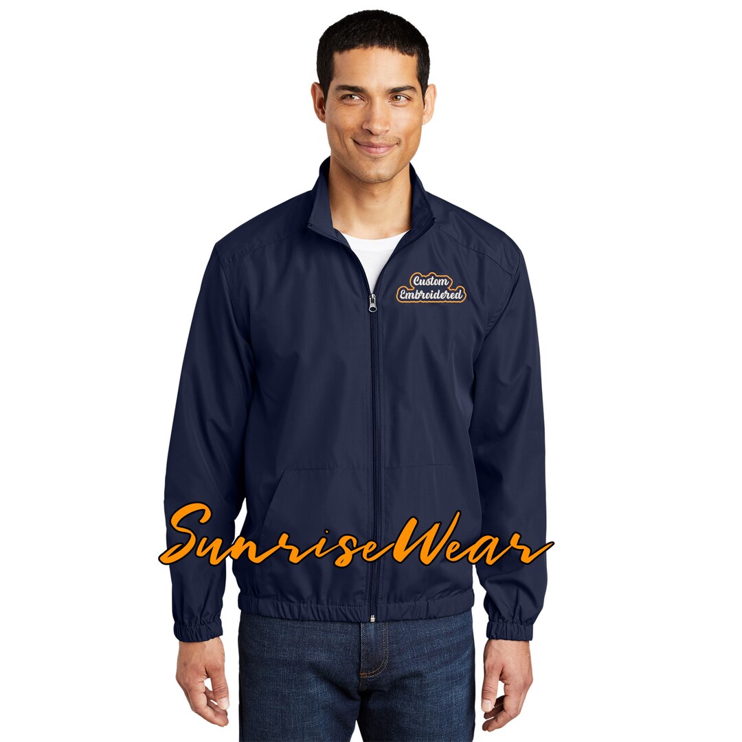 Custom Embroidered Essential Jacket - Lightweight Windbreaker ...