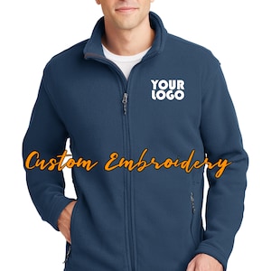 Custom Embroidered Men's Fleece Jacket - Midweight Fleece for Everyday ...