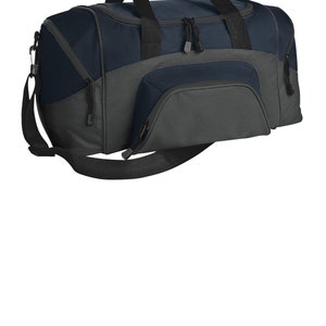 Custom Embroidery on Small Colorblock Sport Duffel - Personalized ...