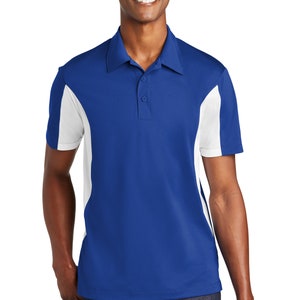 Custom Embroider Team Performance Polo Shirt - Two Tone Shirt ...