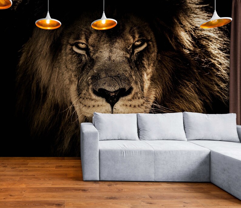 Lion King Wall Mural Lion Wall Mural Lion Wallpaper Mural Wall Wall ...
