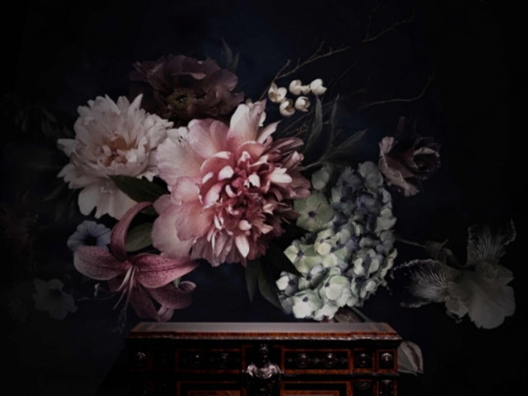 Boho Floral Wallpaper Boho Flower Wallpaper Bohemian Floral - Etsy