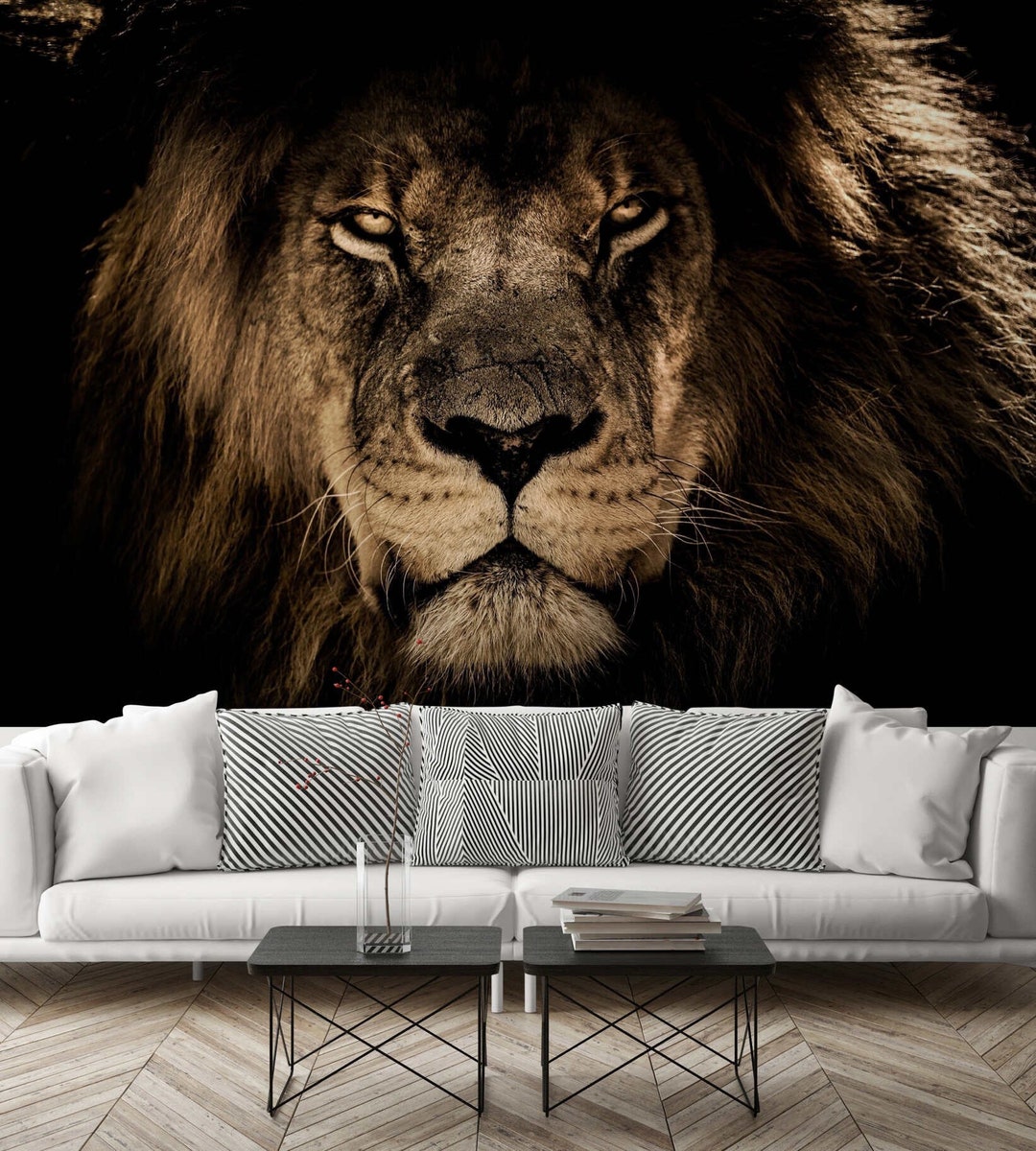 Lion King Wall Mural Lion Wall Mural Lion Wallpaper Mural Wall Wall ...