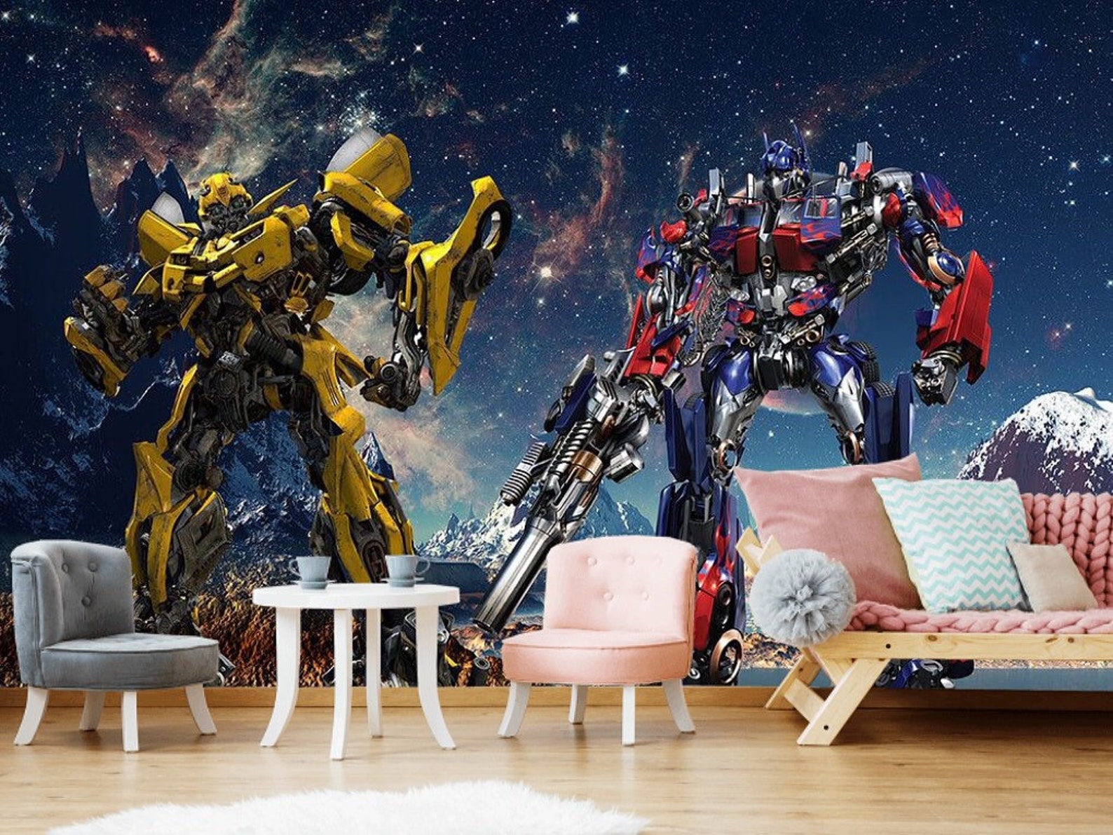 Mural Wallpaper Transformers 3D Photo Wallpaper Custom Wall Mural ...