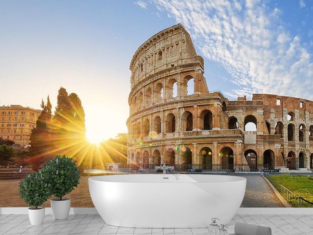 Rome Colosseum, City View 3D Wallpaper, Custom Photographic Mural ...