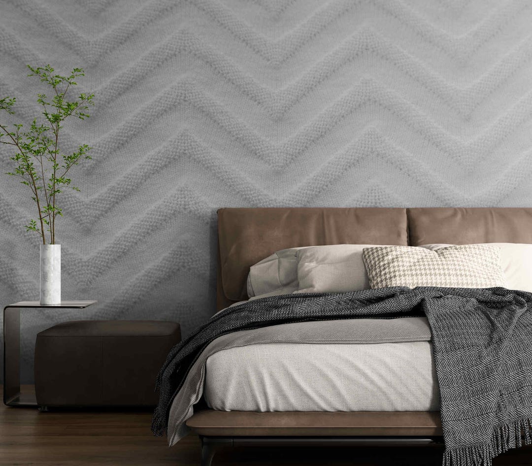 Fabric Texture 3D Wallpaper for Modern Wall Decor, Custom Wallpaper ...