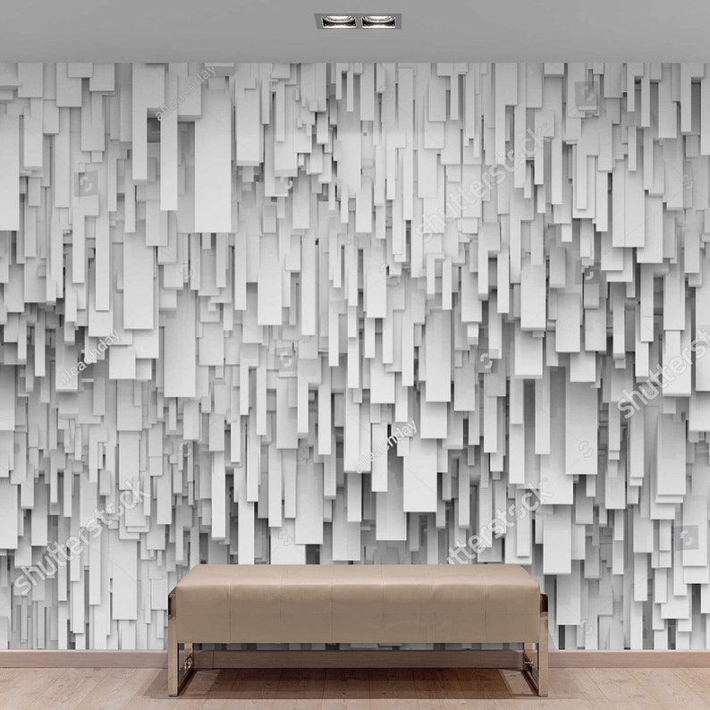 White Abstract Self Adhesive Photo Mural Adhesive Wallpaper - Etsy