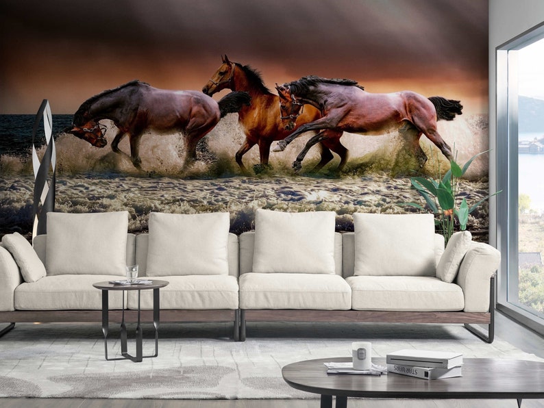 Majestic Horse Wallpaper Mural - Peel and Stick Removable Wall Art ...