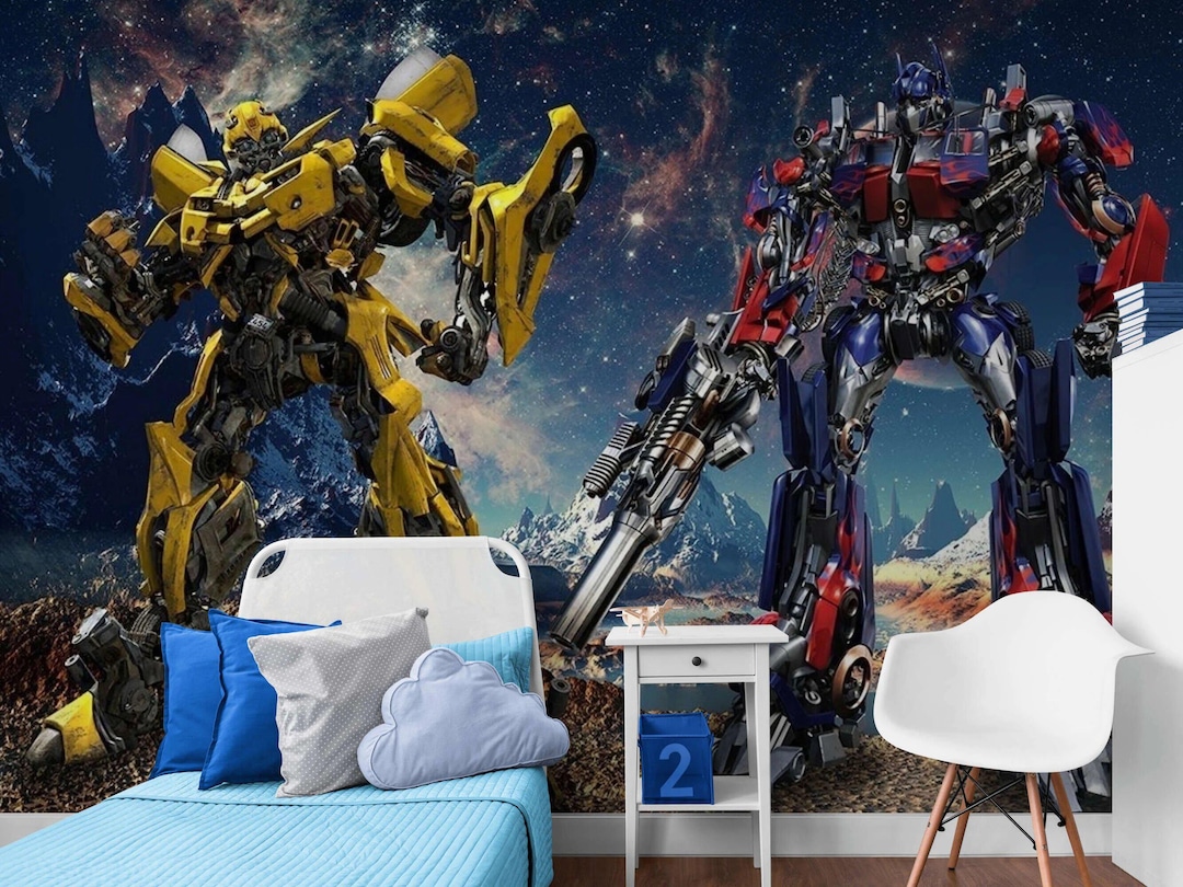 Transformers Robot Wallpaper Mural, Peel and Stick, Kids Room Decor - Etsy