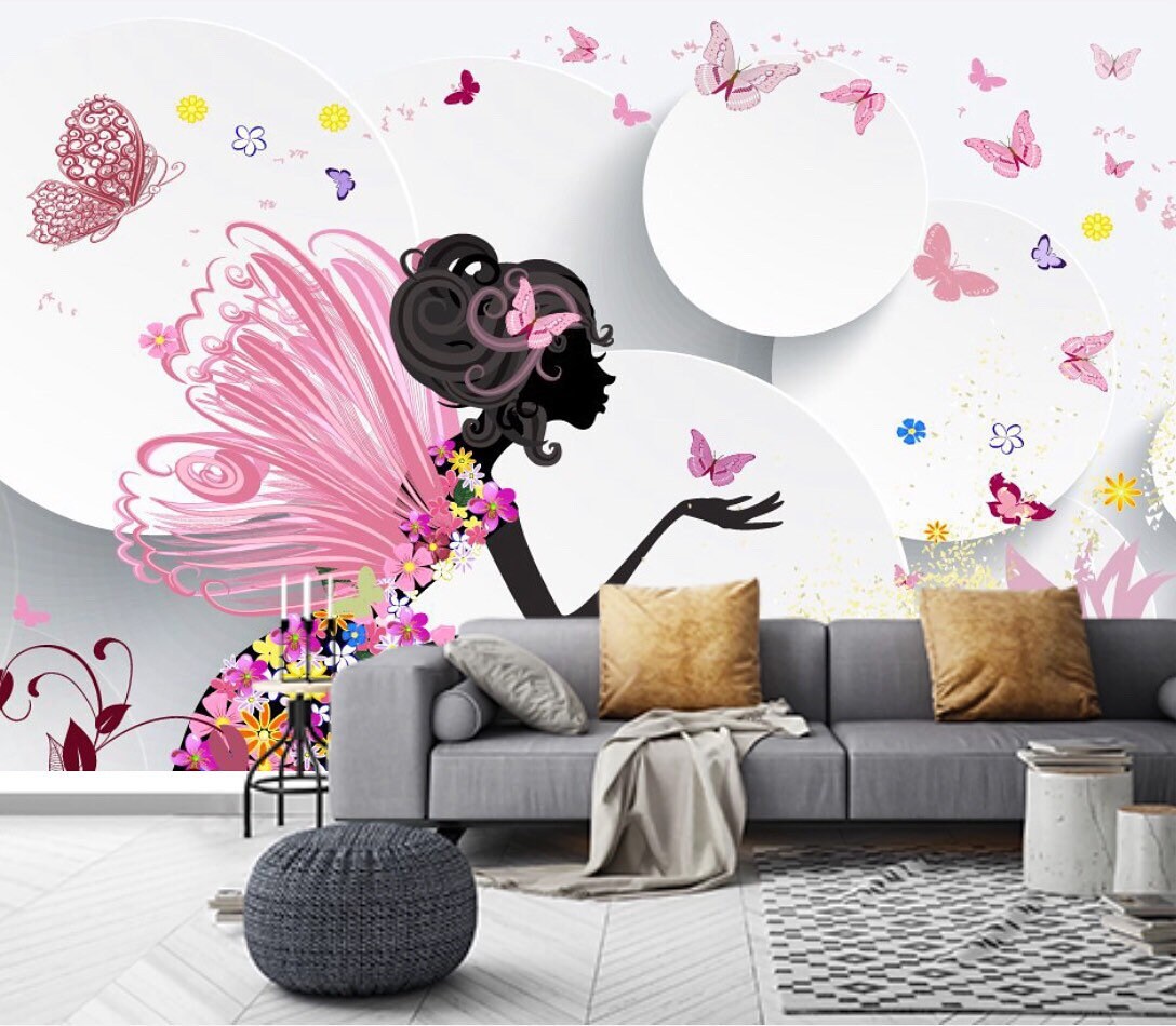 Kids Nursery Wallpaper Fairy Wall Mural Wallpaper Home Art - Etsy