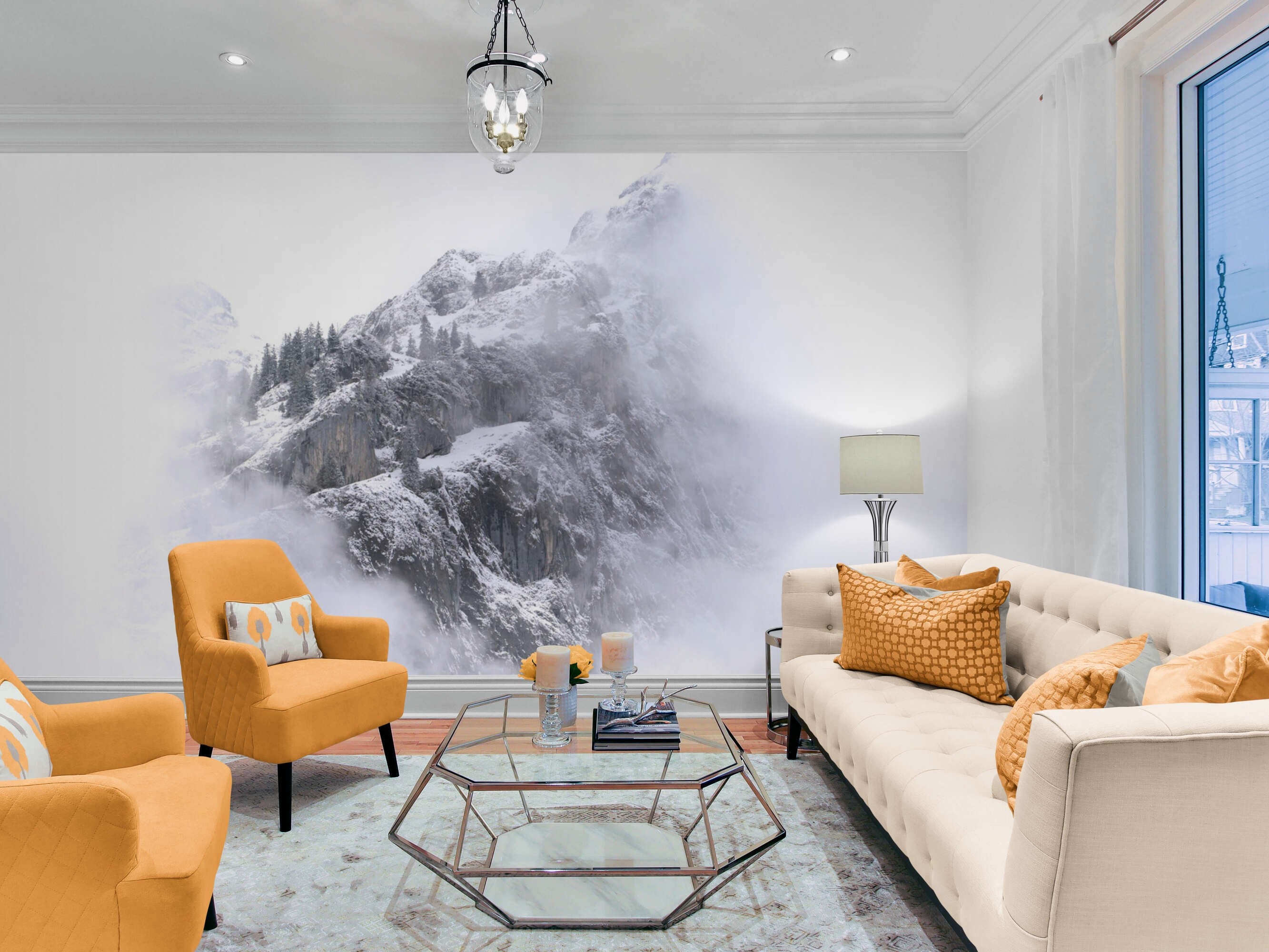 Beutiful Mountains Wallpaper Wall Mural Bedroom Murals Decals Art Wall ...