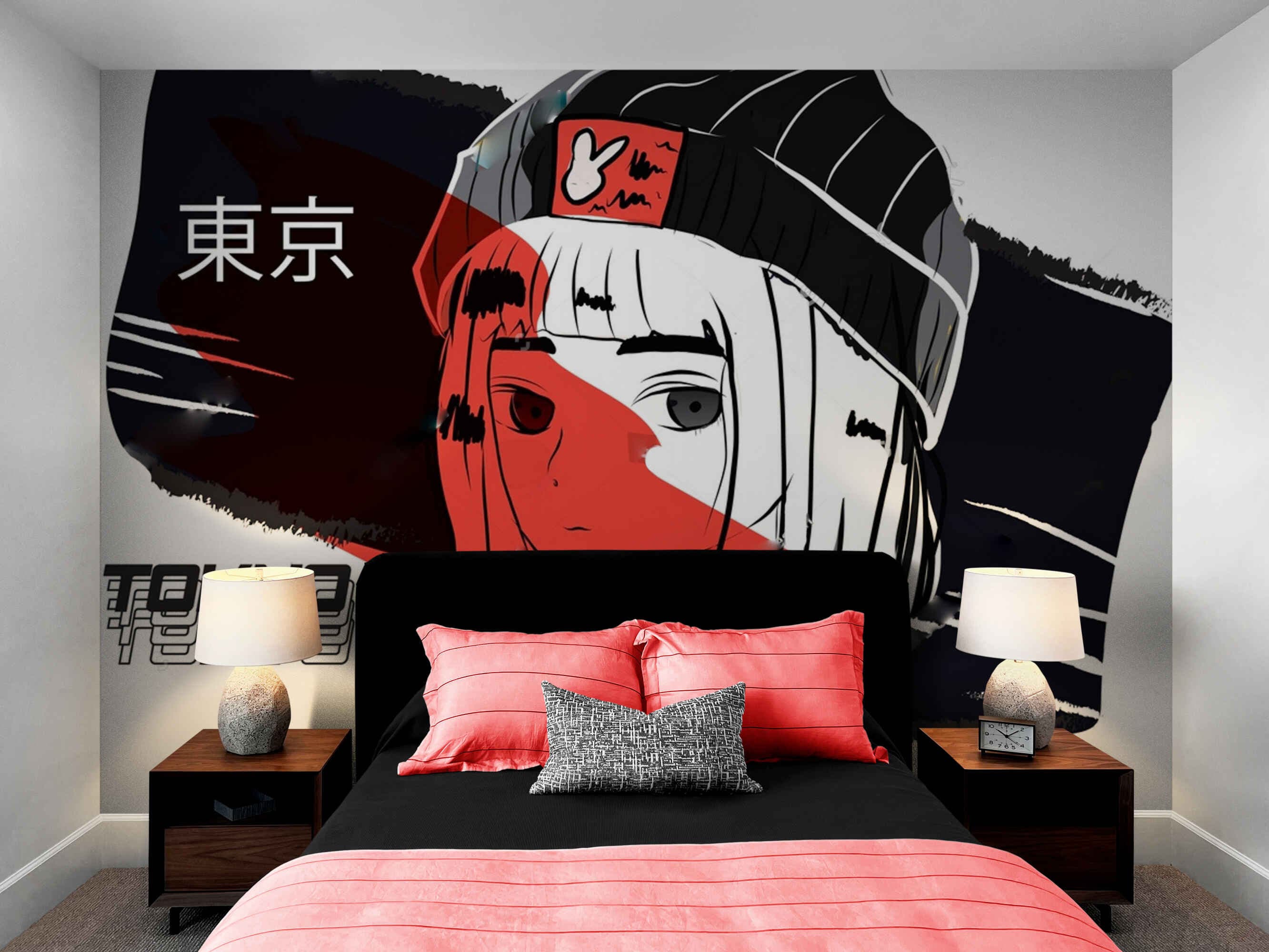 Asian Anime Wallpaper, Pop Art Manga Wall Mural, Anime Wall Decor Vinyl ...