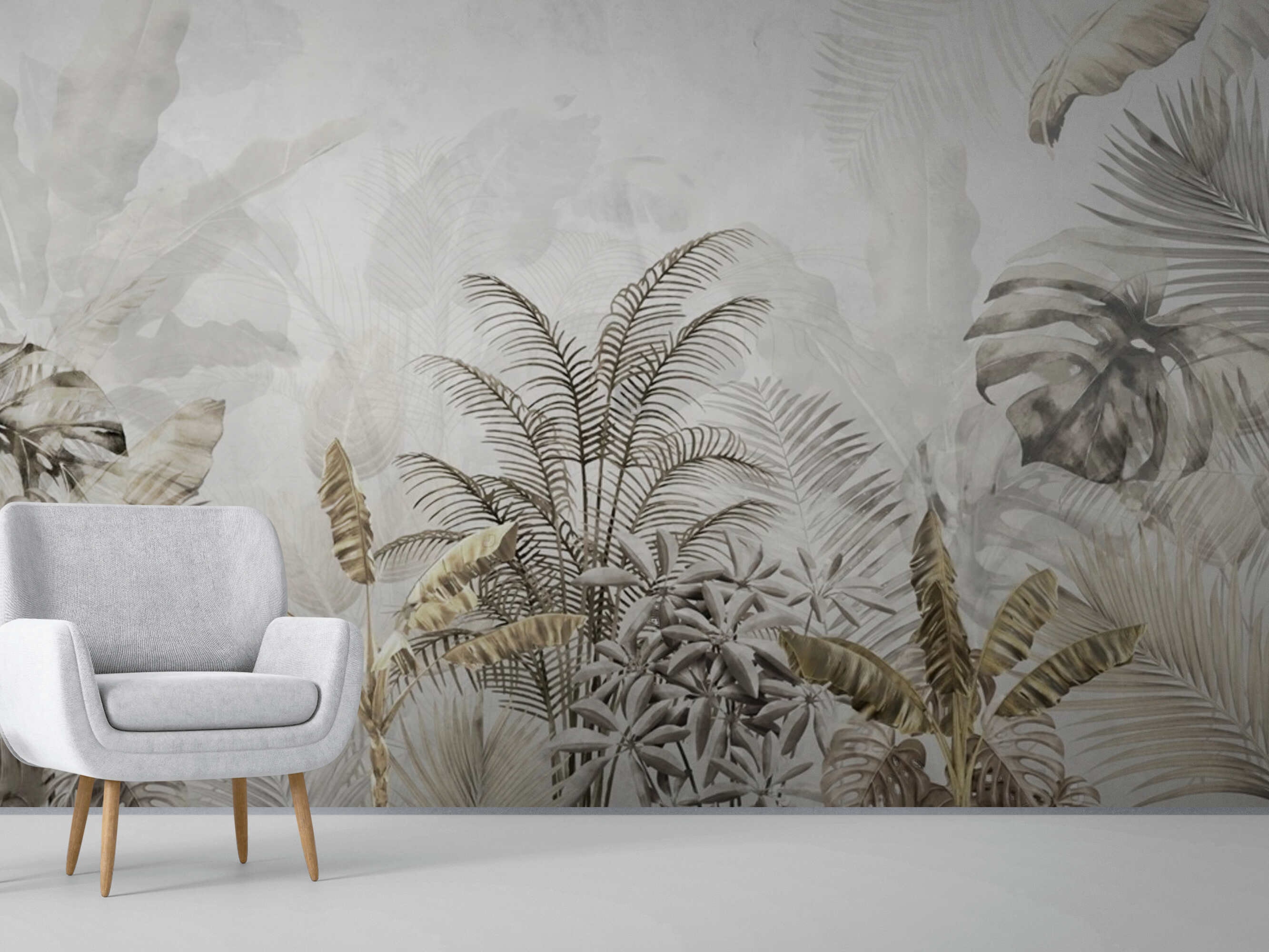 Tropical Mural Wallpaper Tropical Mural Palm Leaf Mural Tropical Wall