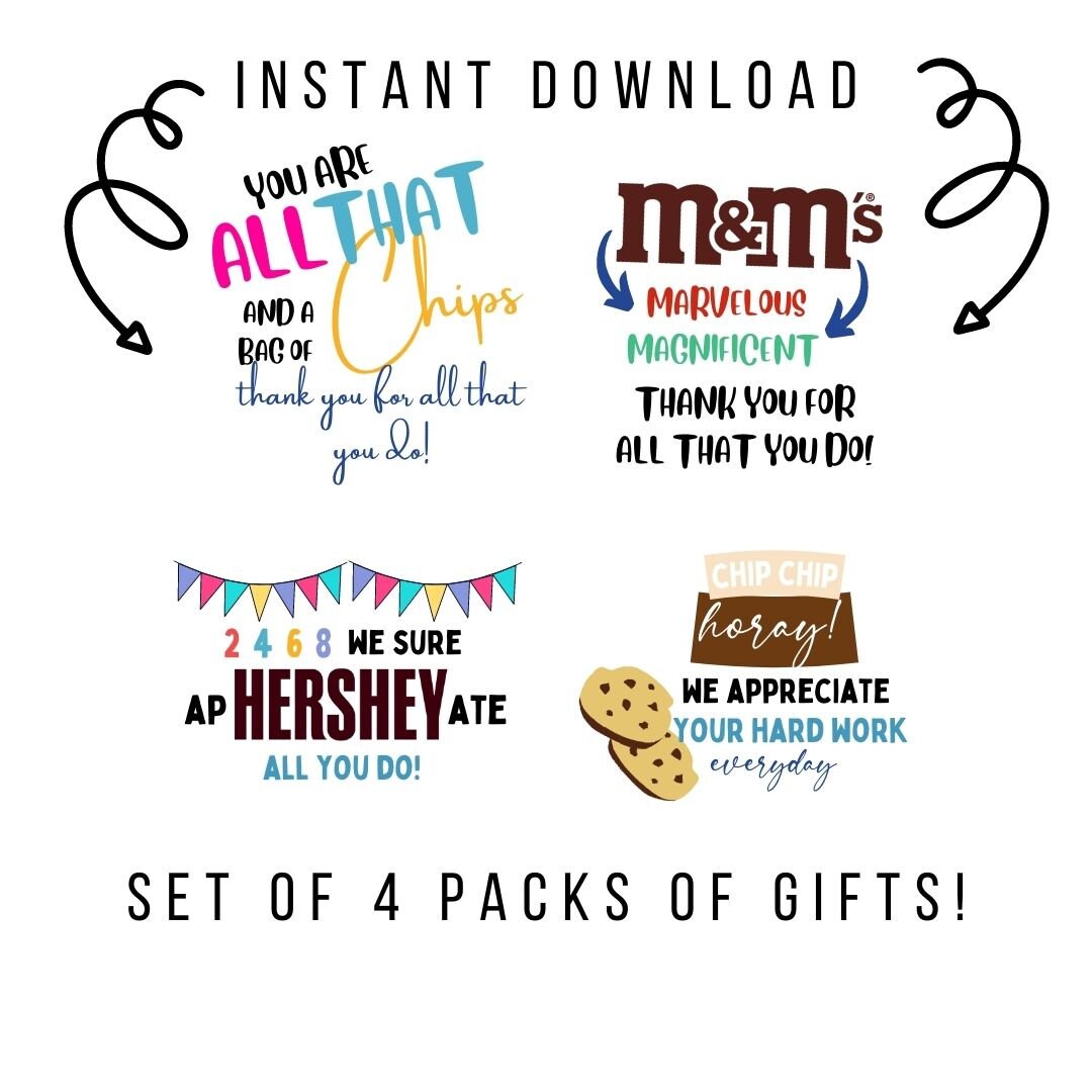 Appreciation Week Set of 4 Printables - Etsy