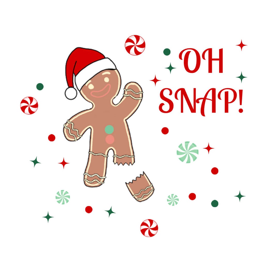Oh Snap! Gingerbread Man PNG Download - Etsy