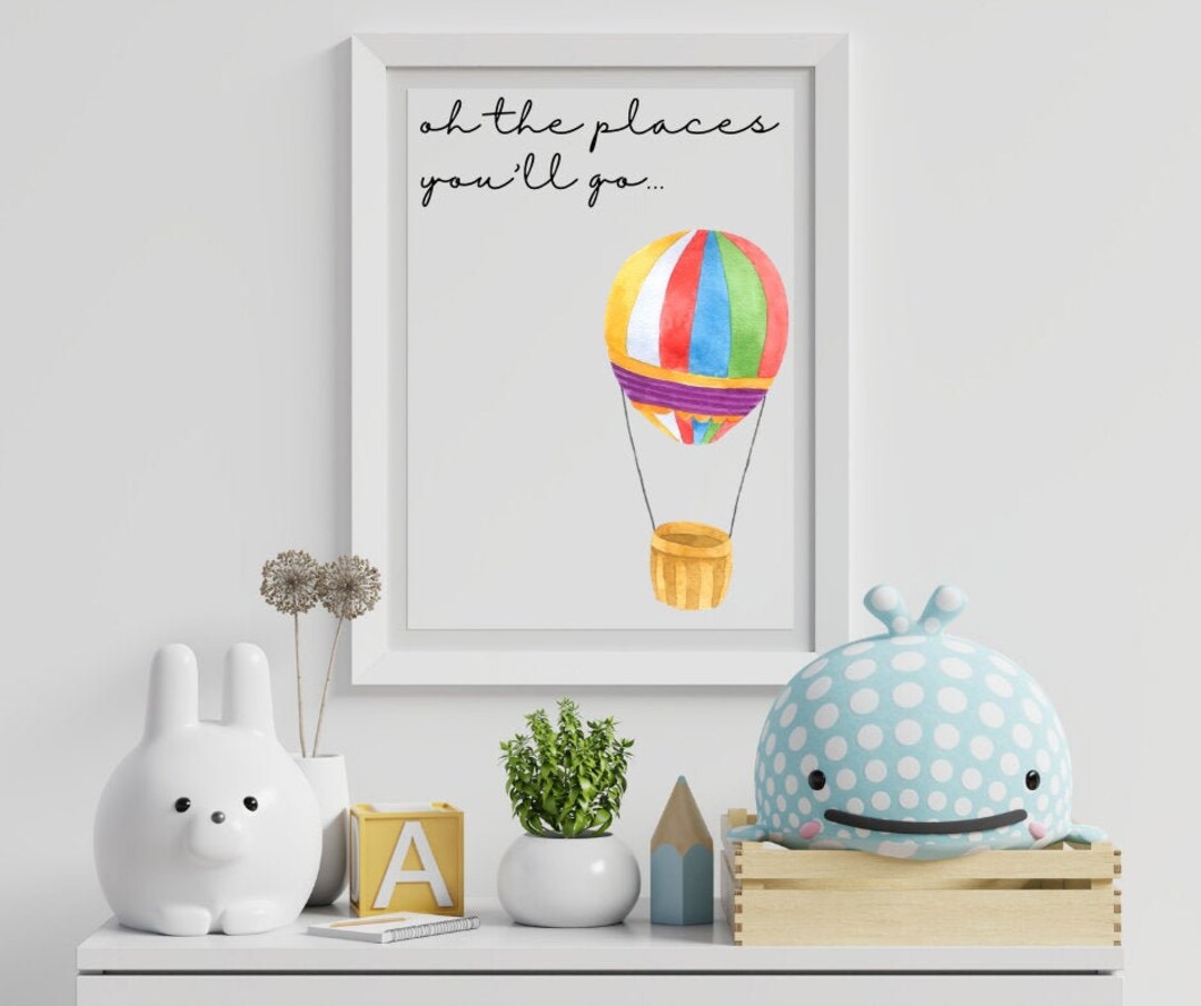 Oh the Places You'll Go Printable Wall Art | Digital Download | Nursery ...