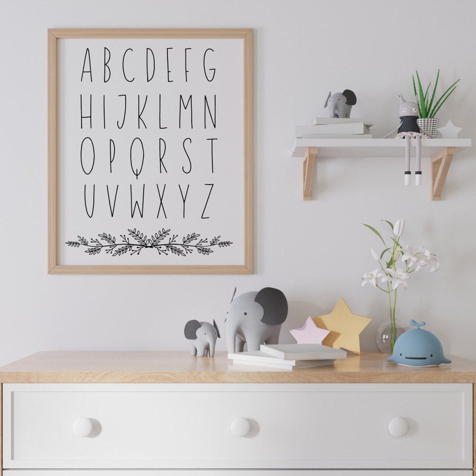 Minimalistic Printable Alphabet Wall Art | ABC Digital Download ...