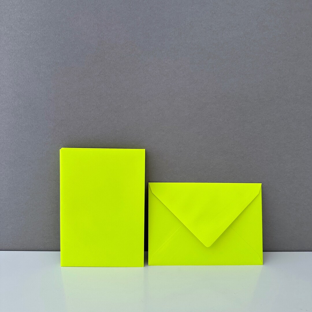 5 Envelopes C6, Neon Yellow, Envelope Neon, Envelopes, Packaging ...