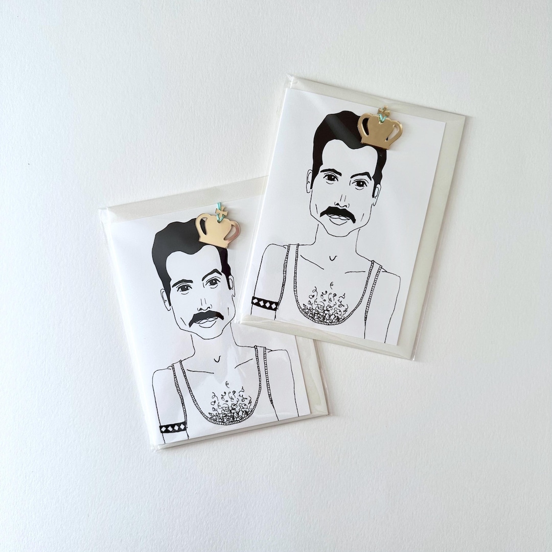Illustrated Folding Card - Rockstar, Illustration Designer, Card With ...