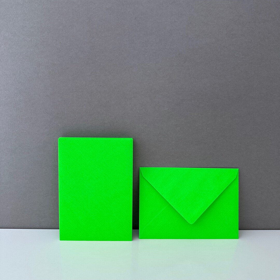 5 Envelopes C6, Neon Green, Envelope Neon, Envelopes, Packaging ...