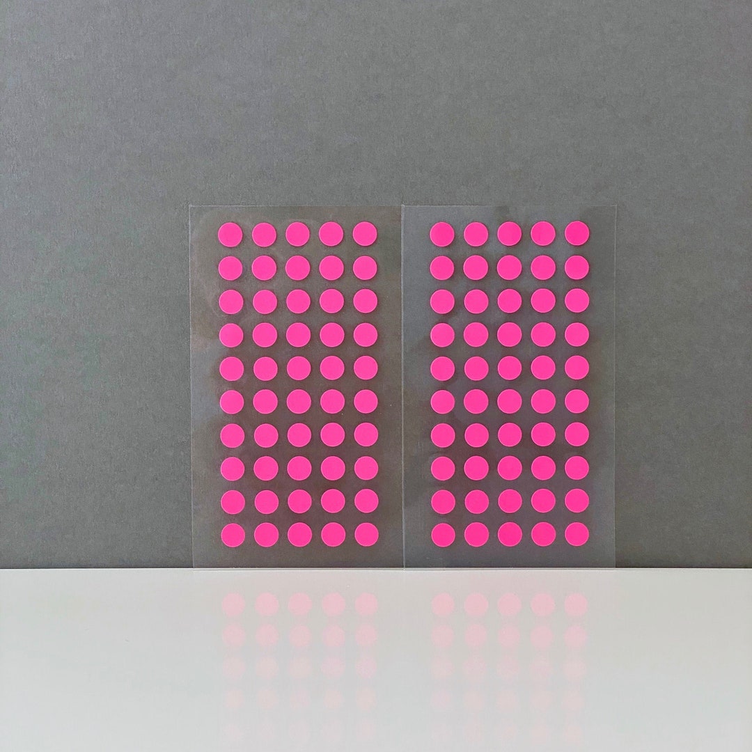 Round Stickers, Neon Pink, Labels, Office Stickers - Etsy