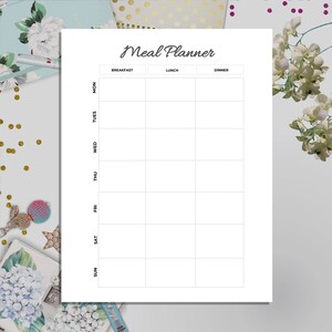 Printable Weight Loss Planner - 30-day Progress Tracker - Weekly Meal ...
