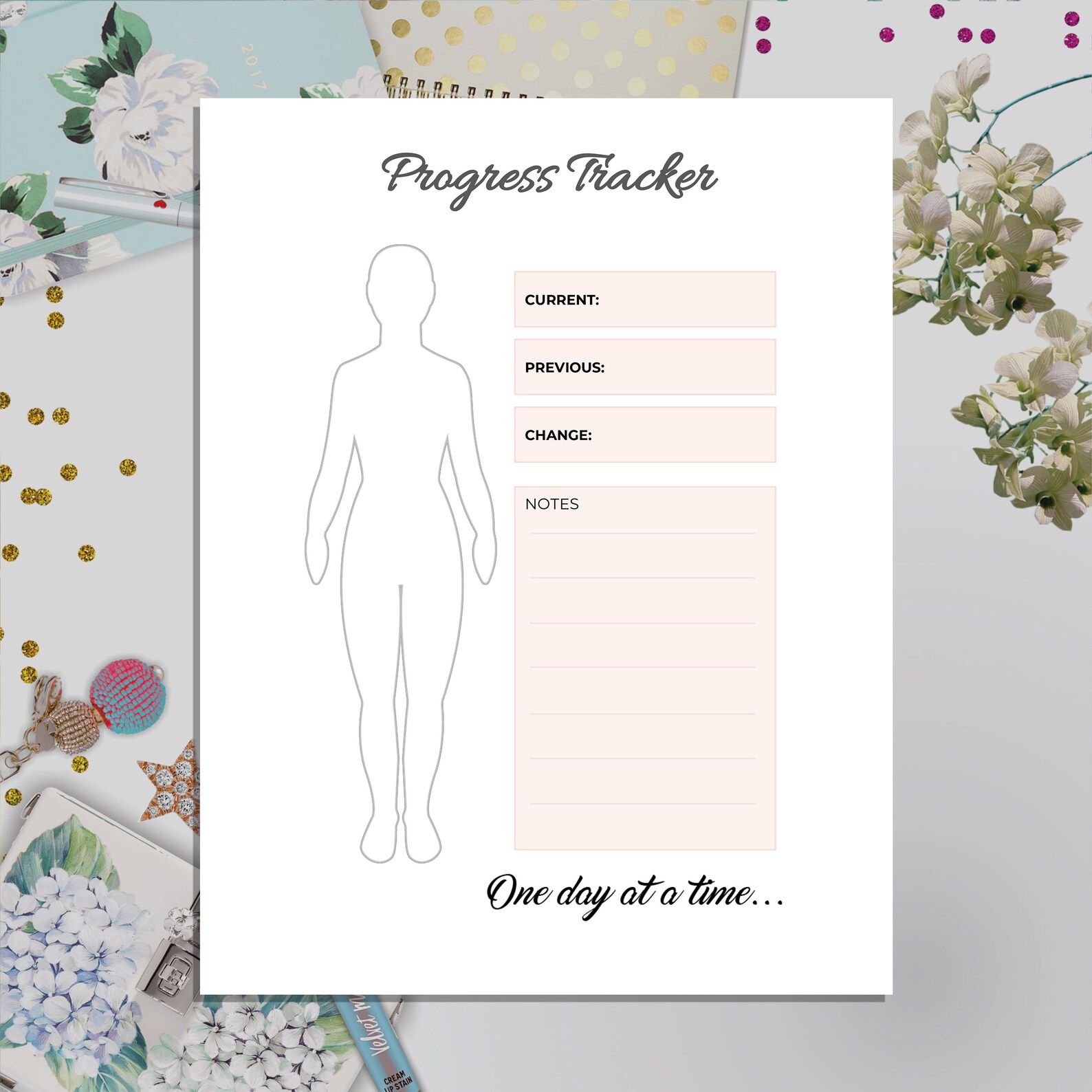 Printable Weight Loss Planner - 30-day Progress Tracker - Weekly Meal ...