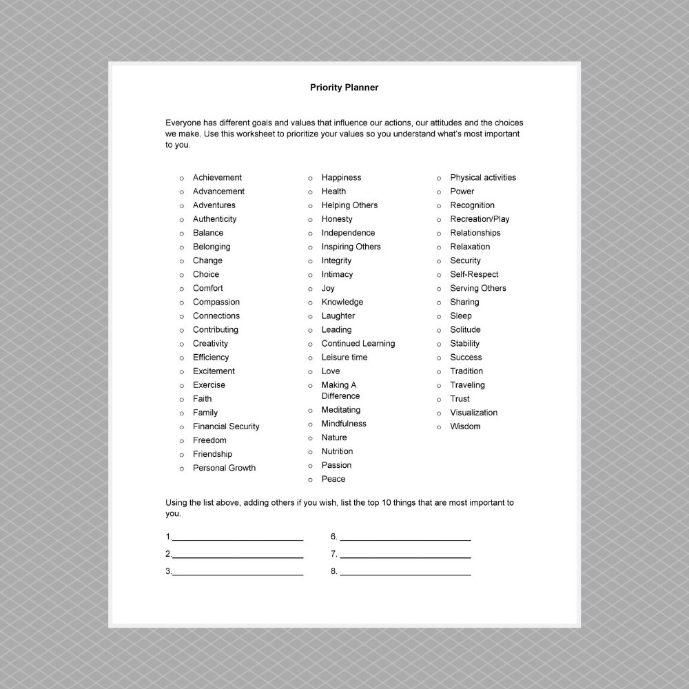 Downloadable Priority Planner, Printable Planner, List Planner, US ...