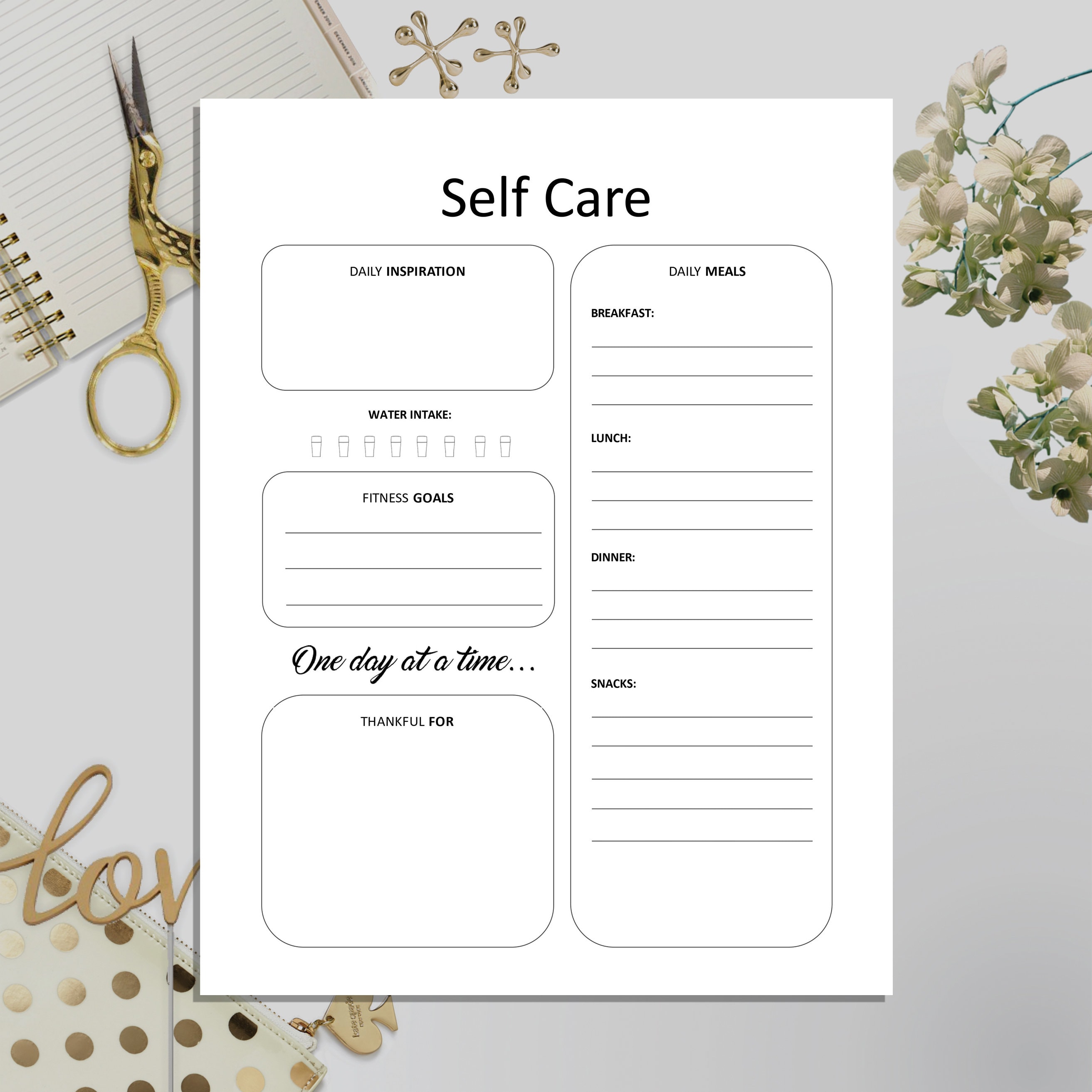 Printable Wellness Planner - Mental Health Journal - Self Care Planner ...
