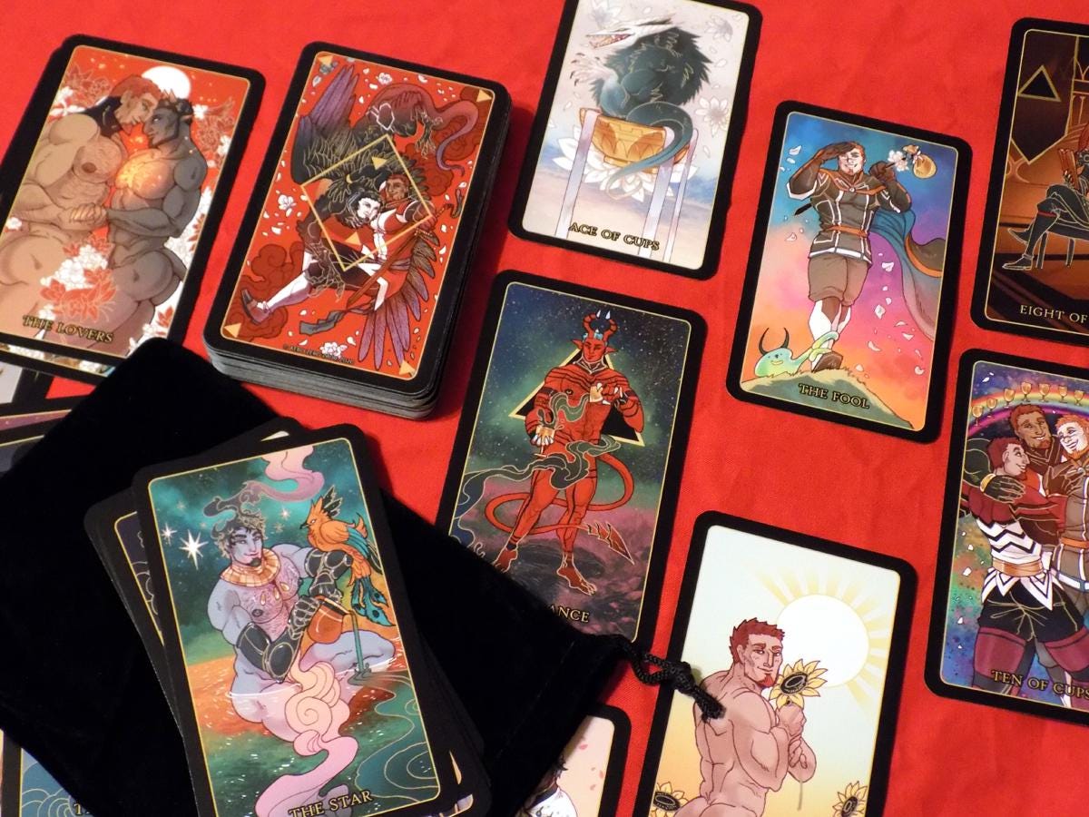 MEN PLUS MONSTERS Tarot Card Deck + Book [lgbtqia | Gay | Male | Men ...