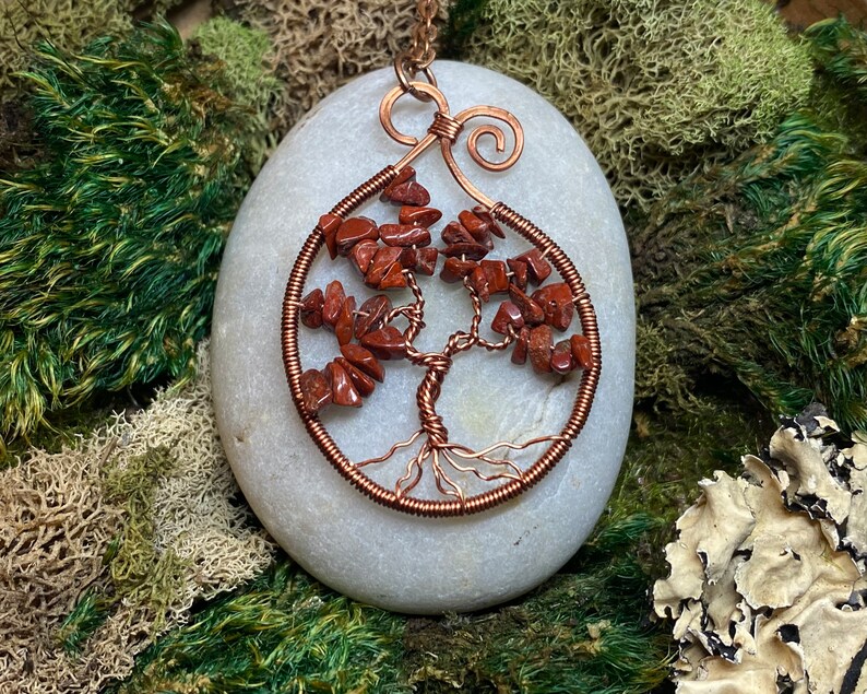 Jasper Tree of Life Pendant, Viking Jewelry, Yggdrasil Necklace ...