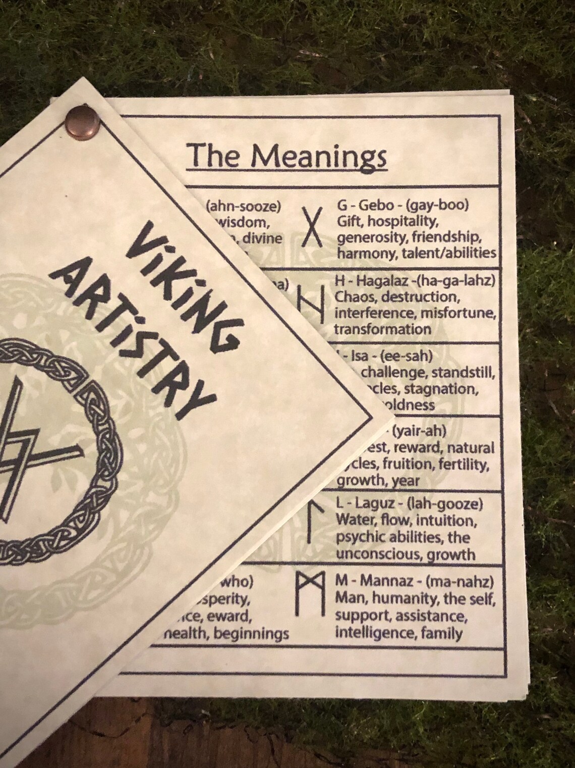 Rune Stone Casting Guide Elder Futhark Pocket Casting Guide | Etsy