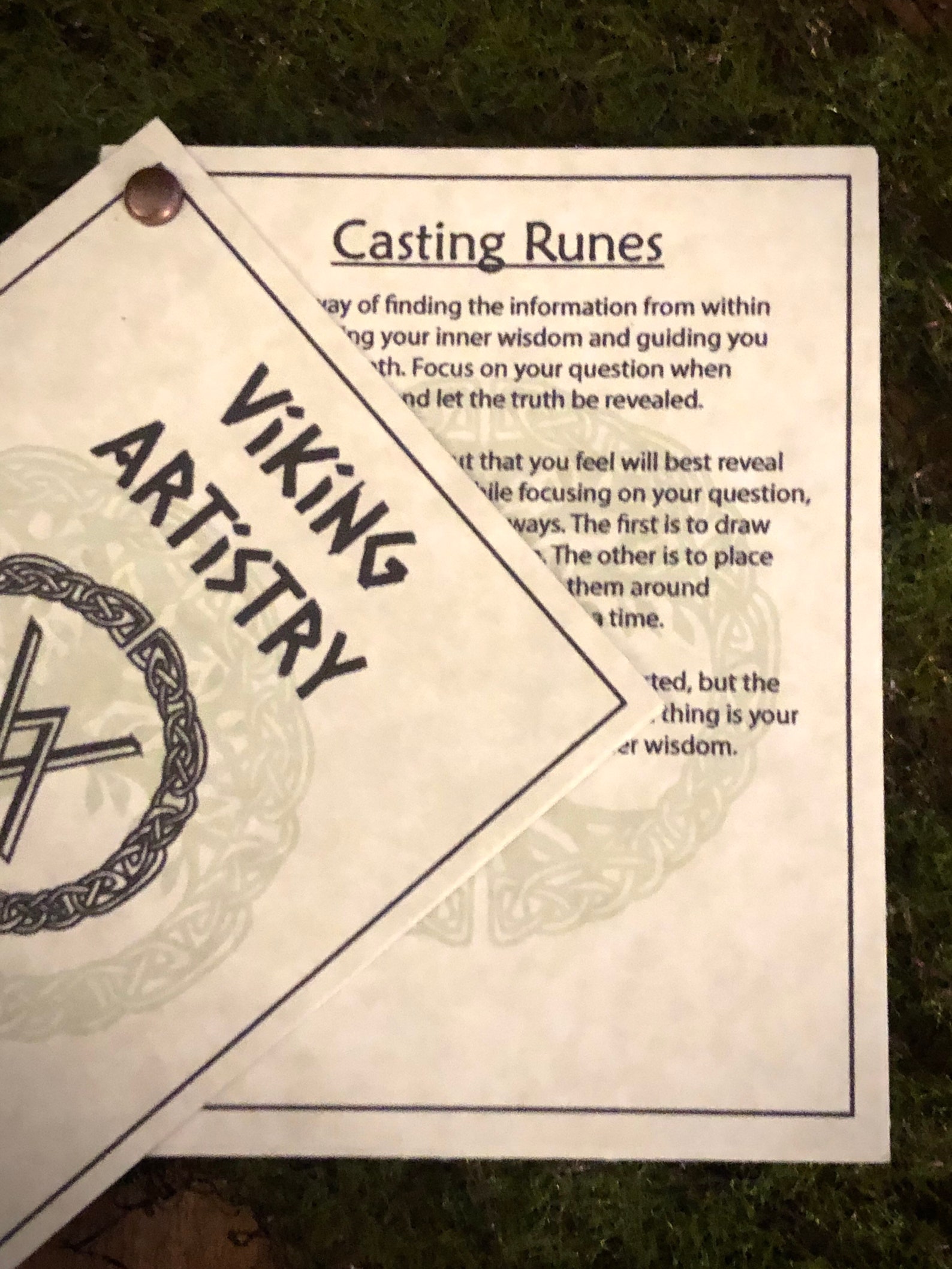 Rune Stone Casting Guide Elder Futhark Pocket Casting Guide | Etsy