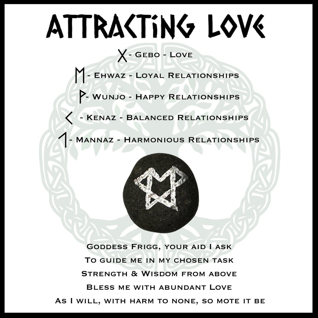 Love Spell Bind Rune With Viking Prayer Bind Rune Love - Etsy