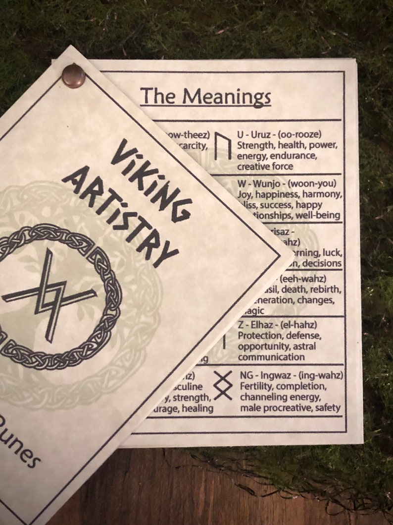 Rune Stone Casting Guide Elder Futhark Pocket Casting Guide | Etsy