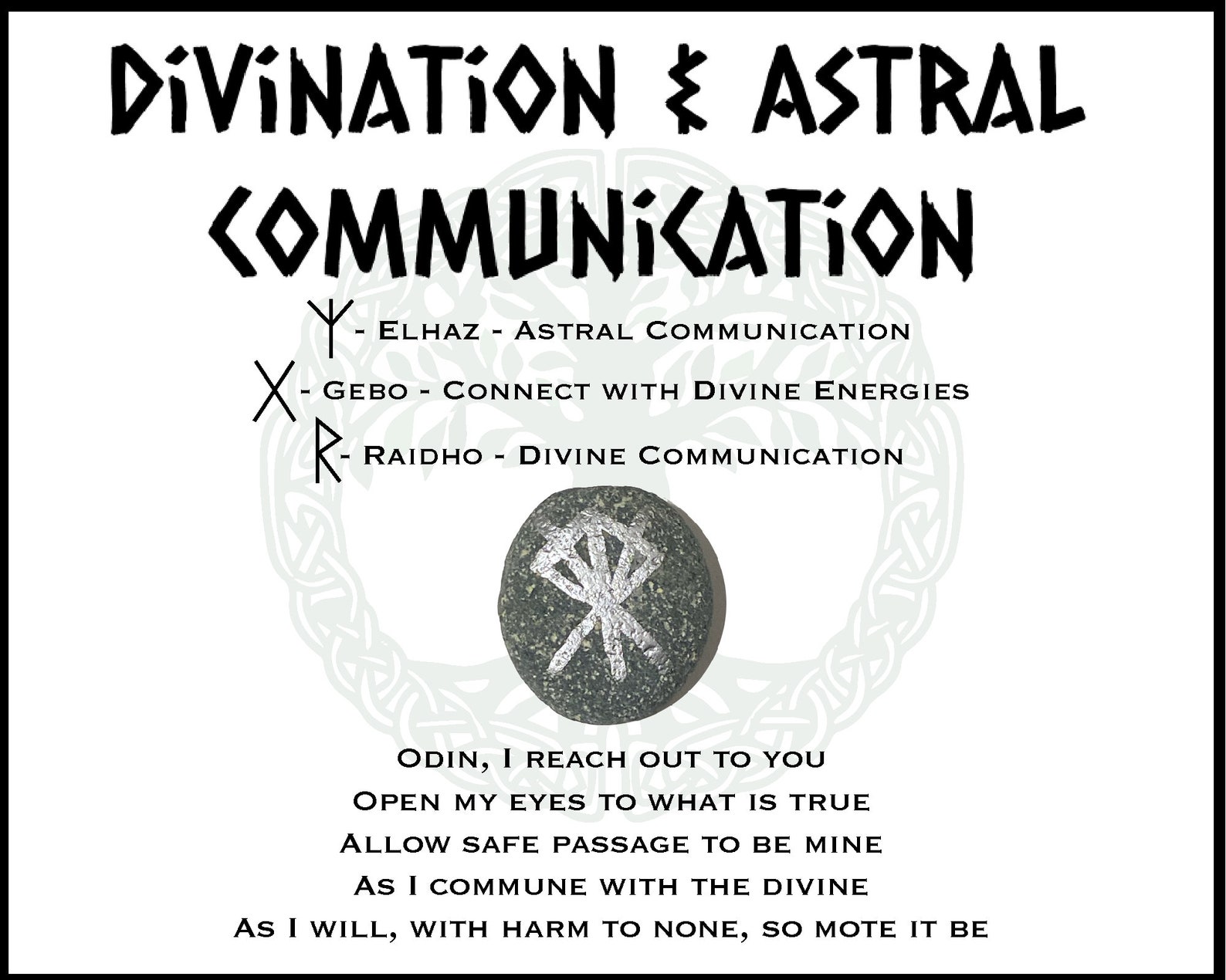 Divination Bind Rune With Viking Prayer Bind Rune Divination - Etsy