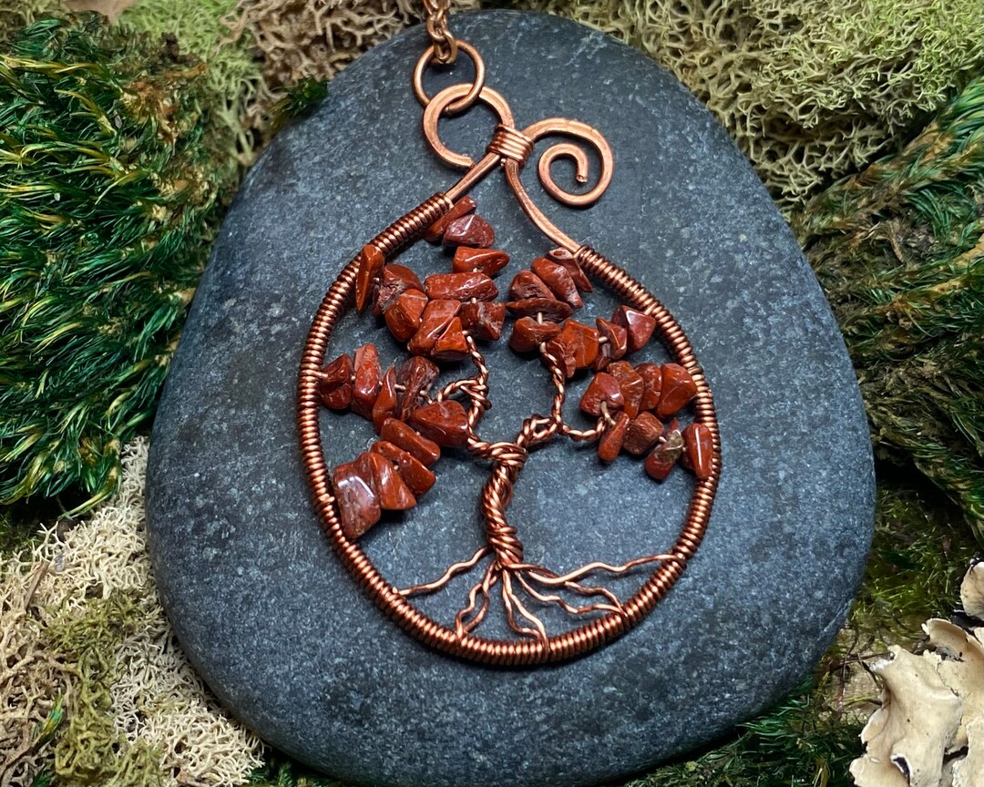 Jasper Tree of Life Pendant, Viking Jewelry, Yggdrasil Necklace ...