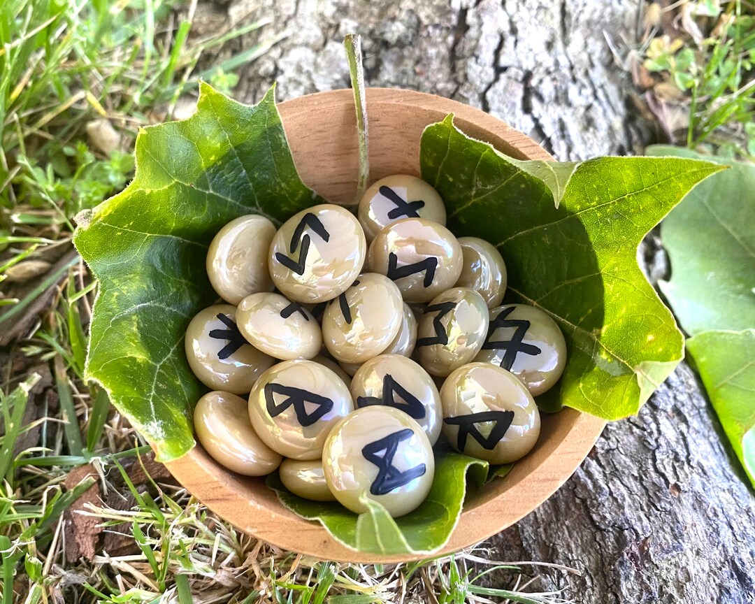 Honey Drop Runes Hand Painted, Runestones, Runes, Rune Set, Runed, Rune ...