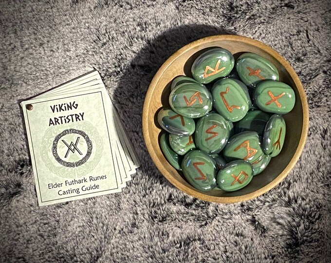 Hand Painted Runes, Runes, Rune Set, Rune Stones, Rune Casting Guide ...