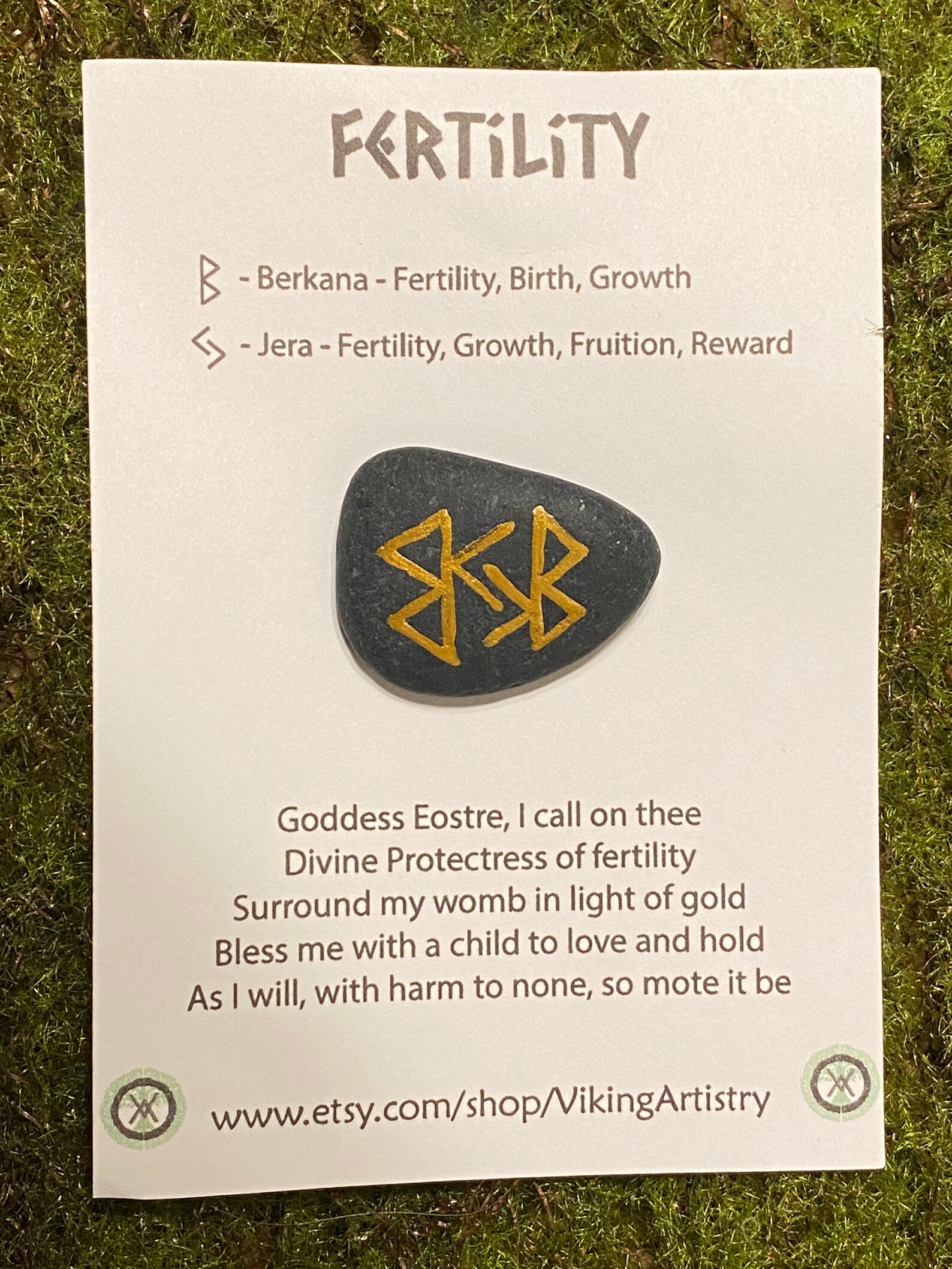 Fertility Bind Rune with Viking Prayer bind rune Fertility | Etsy