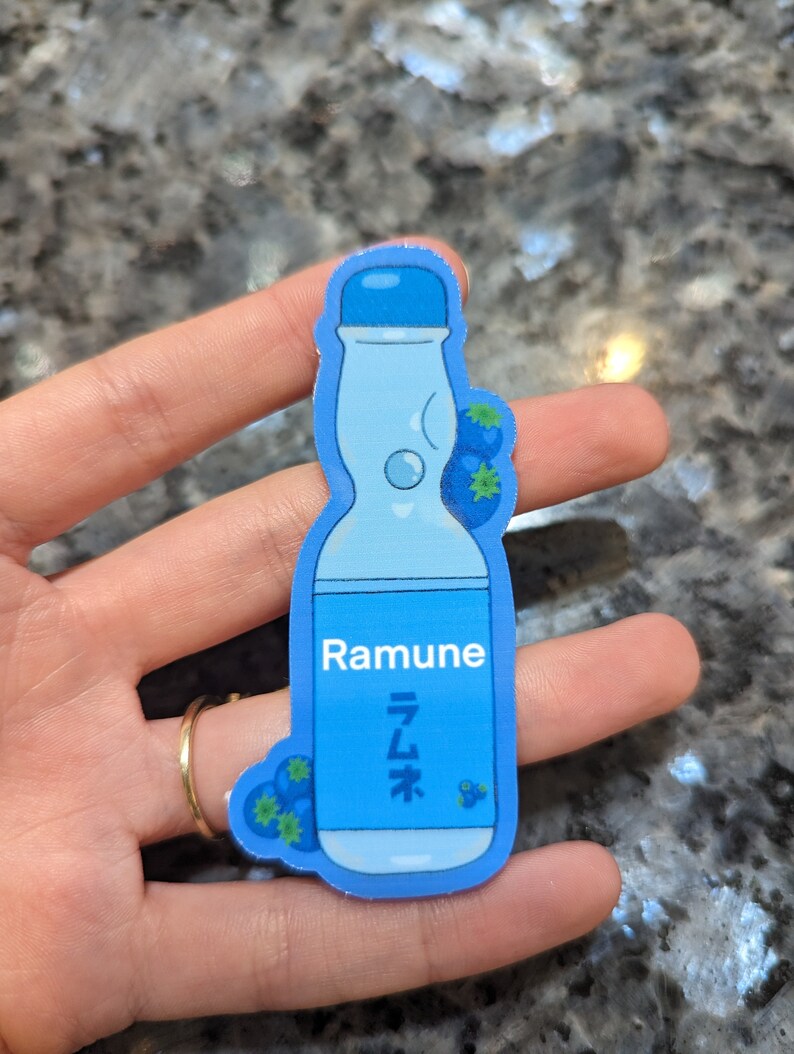 Blueberry Ramune Bottle Sticker - Etsy