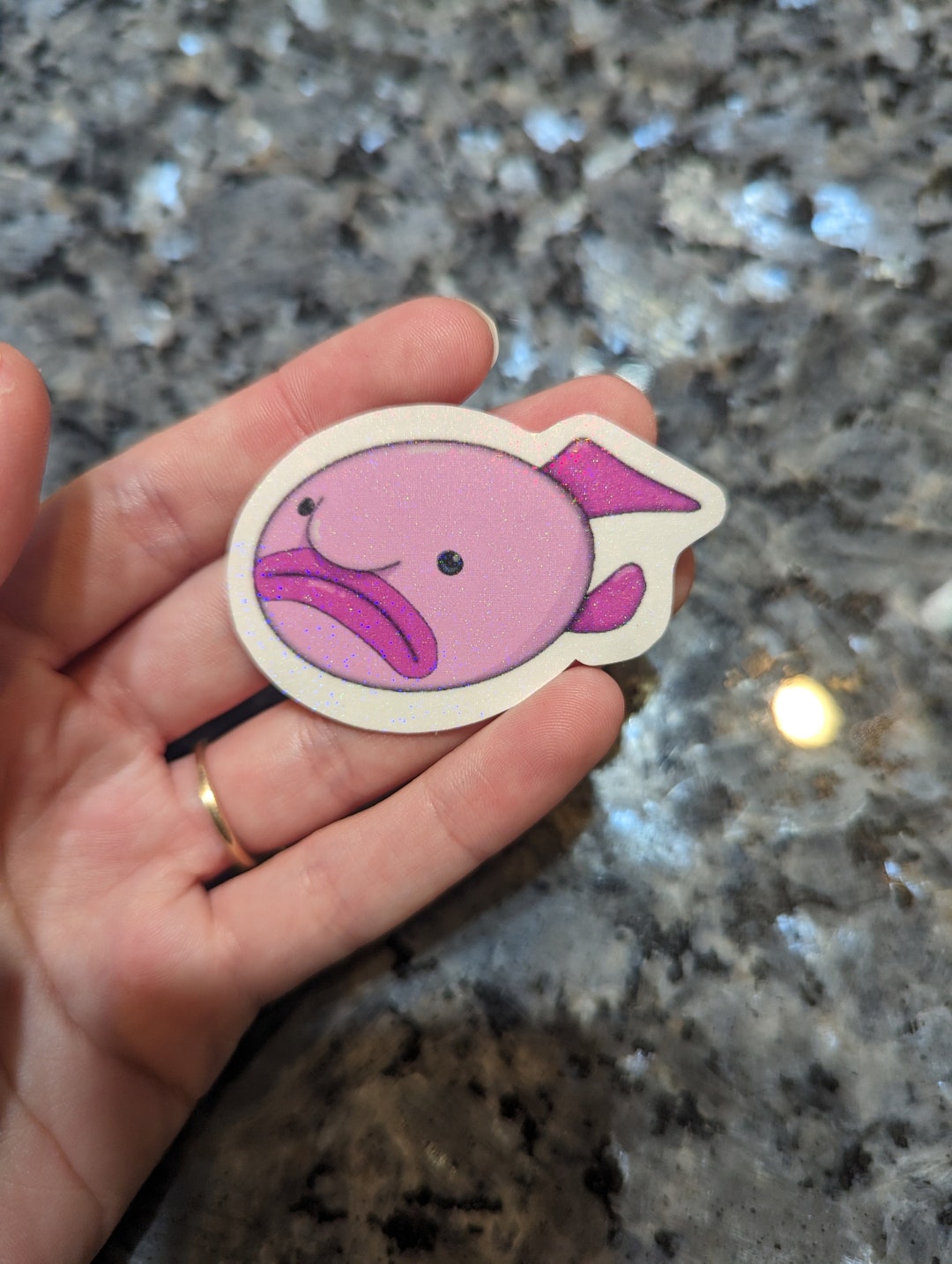 Hand Cut Blobfish Sticker(not Water Proof) - Etsy
